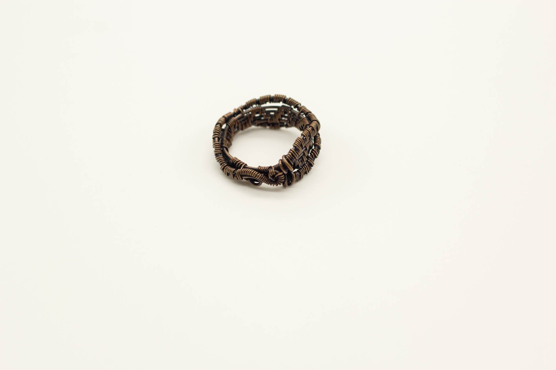 Woven Copper Wire Ring – Nymph Glass Jewelry